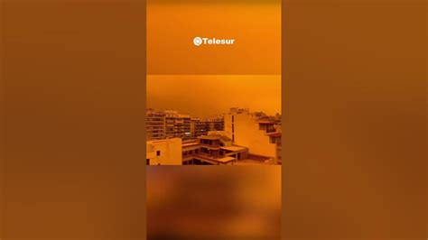 Así Se Tiño El Cielo En Atenas Grecia Debido Al Polvo Del Sahara Youtube