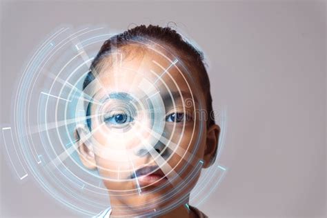 Eye Recognition Technology On New Cyber Technology 5g Wireless Internet