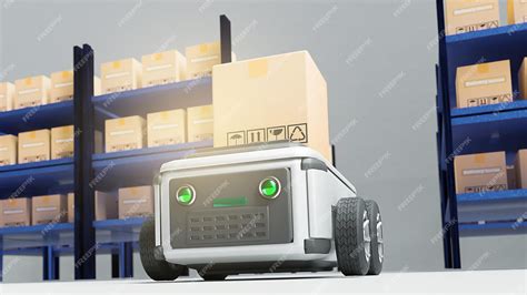 Ai 제조 박스 제품 제조업 기술 대상 제품 미래 수출입 For Products 식품 화장품 의류 창고 기계 미래 기술 프리미엄 사진