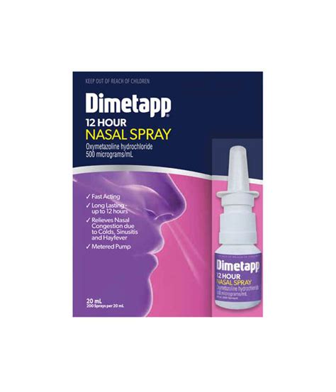 Dimetapp Adult Nasal Spray 20ml Zoom Pharmacy