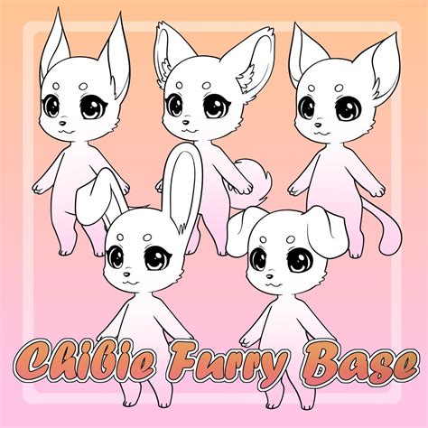 Chibi Furry Base Customizable Psd File Digital Download Etsy