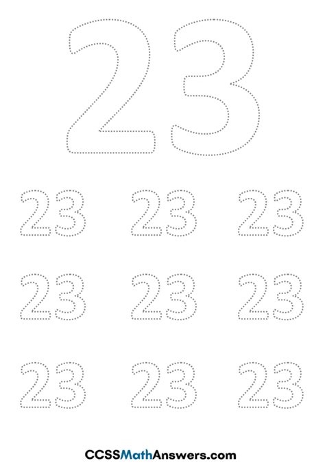 Worksheet On Number 23 Preschool Number 23 Tracing Counting Writing Activity Worksheets