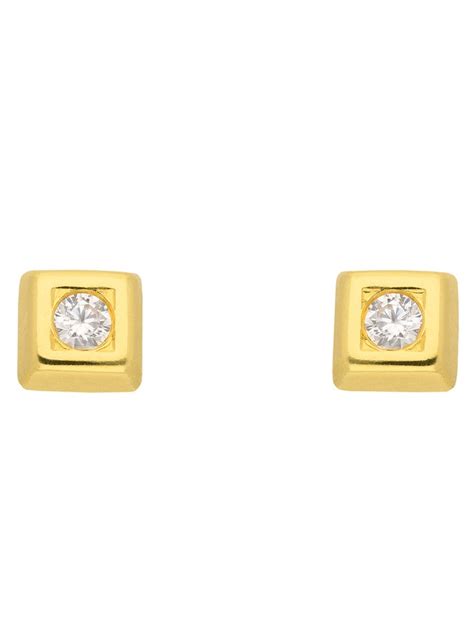 Adelia´s Paar Ohrhänger 1 Paar 333 Gold Ohrringe Ohrstecker Mit