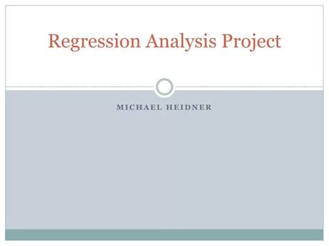 Ppt Regression Analysis Project Powerpoint Presentation Free