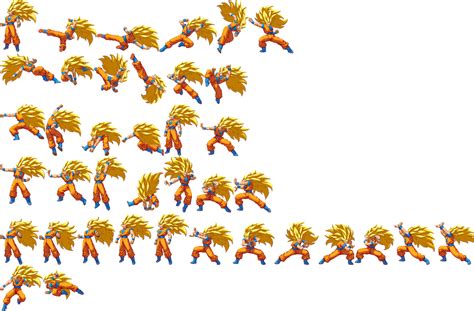 Dbz Ssj Goku Sprite Sheet By Cy689 Sprite Goku Video Game Sprites