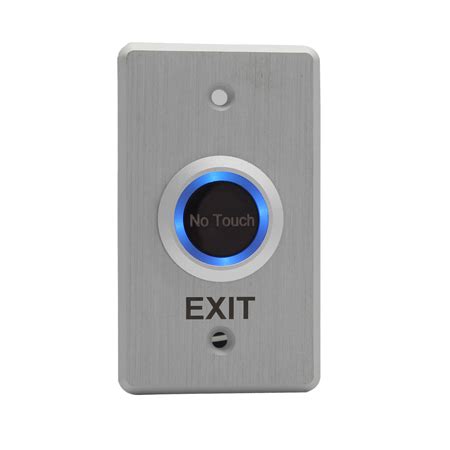 Infrared Sensor No Touch Exit Button With Mm Thick Aluminium Alloy CNC Panel Time Delay Or