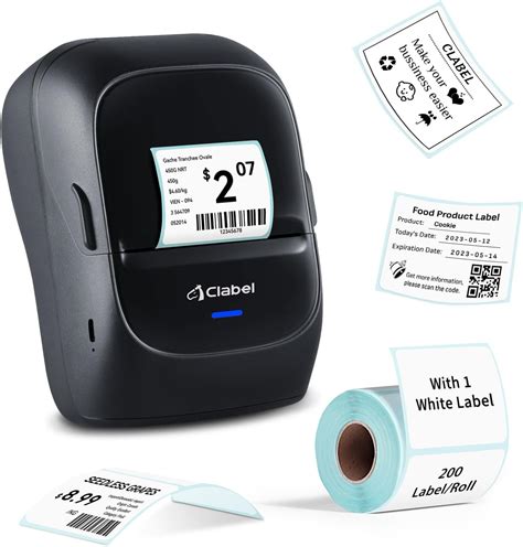 Clabel Label Maker 221b Barcode Printer Bluetooth Thermal Label Maker