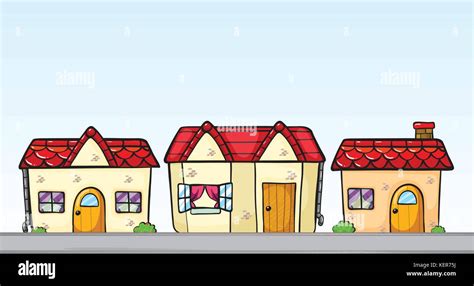 Illustration Of Many Houses Stock Vector Image And Art Alamy