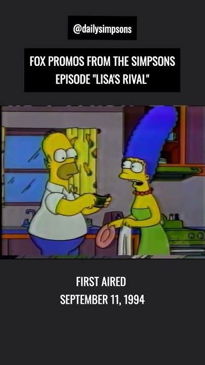 Fox Promos For The Simpsons Episode “lisas Rival ” First Aired