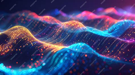 Abstract Digital Data Flow Vector Illustration With Glowing Binary Code