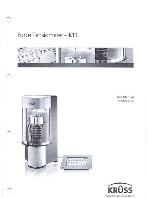 Force Tensiometer K11 Pdf