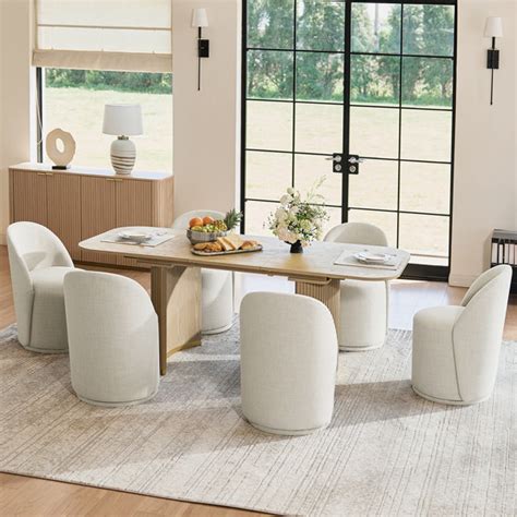 14 Karat Home Inc Francisco Modern Swivel Dining Chair Set Of 6 Wayfair
