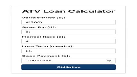 Atv Loan Calculator Calculate Your Atv Loan Payment Easily