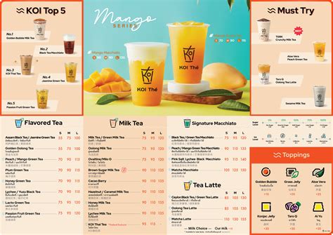 Menu Koi Thé