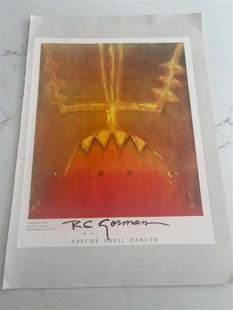R C Gorman Apache Devil Dancer Drawing Poster Etsy