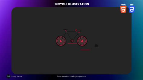 Bicycle Illustration Using Html And Css Coding Torque