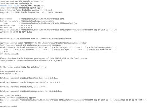 Oracle Stack Applying Soa Bundle Patch