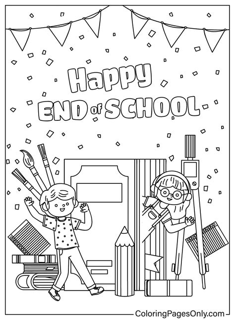 End Of School Coloring Pages Free Printable Pdf And Online Coloring