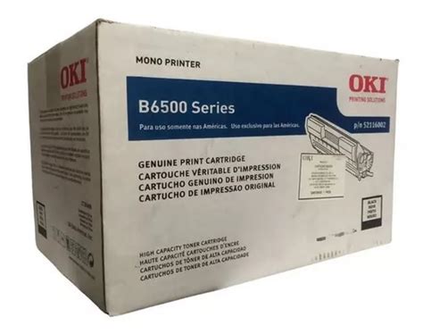 Toner Oki B6500 Series Pn 52116002 Original Y Facturado Negro