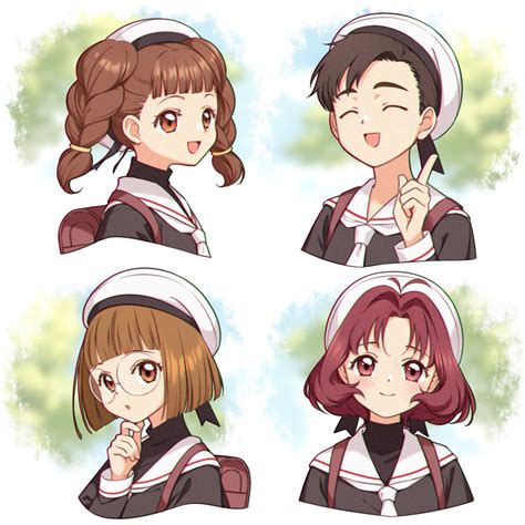 Sasaki Rika Yanagisawa Naoko Mihara Chiharu And Yamazaki Takashi Cardcaptor Sakura Drawn By