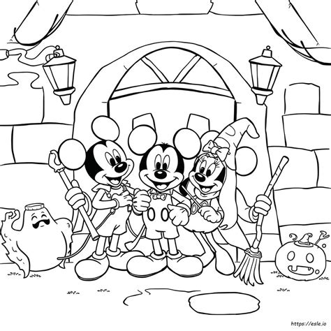 Mickey Mouse Clubhouse Halloween Coloring Pages
