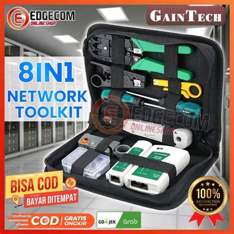 Gaintech Toolkit Network Repairt 8in1 Tool Kit Set Lan Rj45 Rj11 Tester