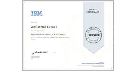 Anilatmaj B On Linkedin Python Ibm Ibmskillsbuild Coursera