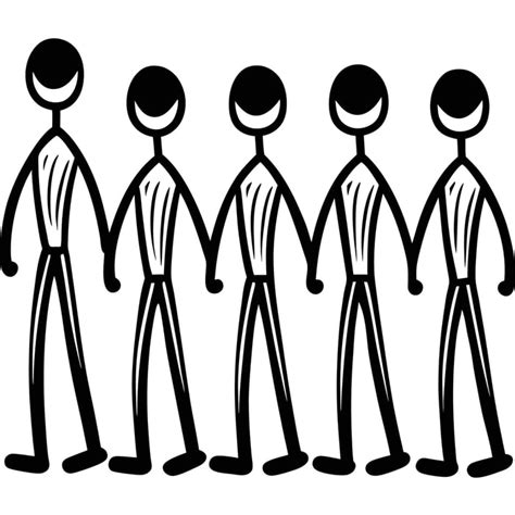 Stick People Holding Hands Vector Art Icons And Graphics For Free