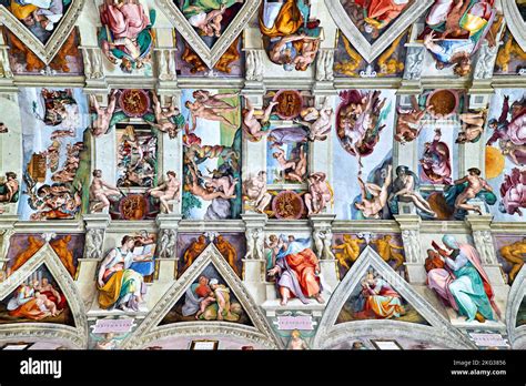 Rome Lazio Italy The Vatican Museums In Vatican City Sistine Chapel