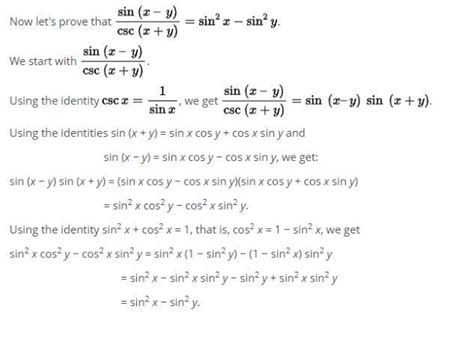 Free How Do You Start Solving Trigonometric Identities Like This Sin