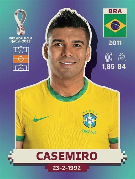 Casemiro Figurinhas Da Copa Copa Do Mundo Thiago Silva