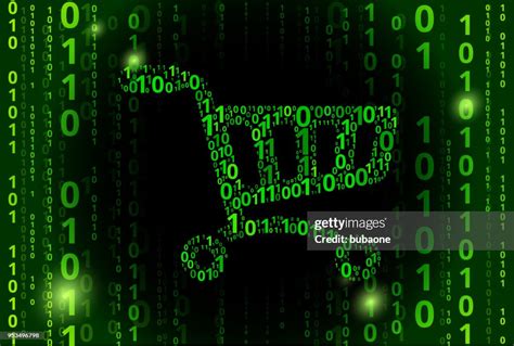 Shopping Binary Code Vector Pattern Background High Res Vector Graphic