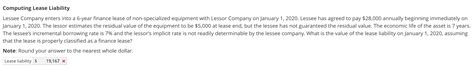 Computing Lease Liability Lessee Company Enters Into