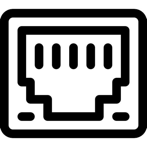 Ethernet Basic Rounded Lineal Icon