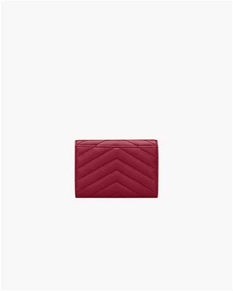 Cassandre Wallet In Lambskin In Red Saint Laurent Ysl En Th
