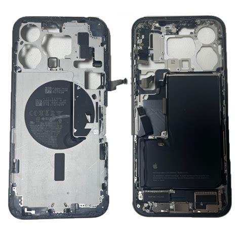 Back Cover Housing Iphone 15 Pro Max Without Back Glass Black Titanium