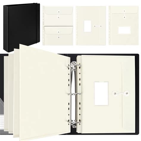 Uquelic File Organiser A4 Ring Binder 3 D Ring File Folder With 10