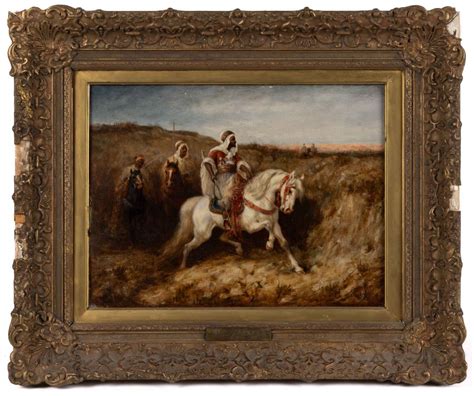 Sold At Auction Adolf Schreyer Christian Adolph Schreyer German 1828 1899 Landscape With