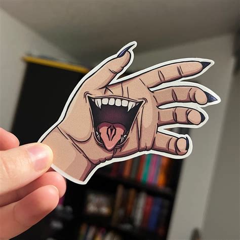 Mouth On Hand Sticker Etsy