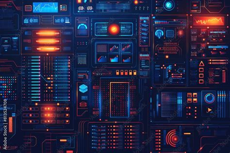 Flat Representation Of Firewall System Setup Top View Critical For Safeguarding Networks