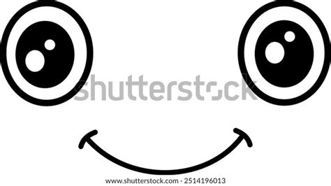 Cartoon Eyes Mouth Cute Stock Vector Royalty Free 2514196013