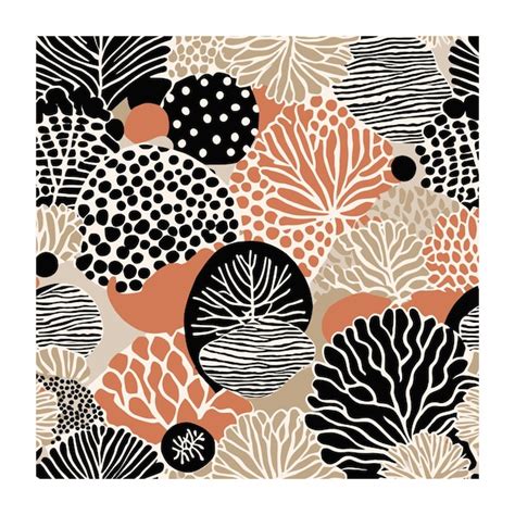 Premium Vector Dots Spots And Botanical Forms Pattern