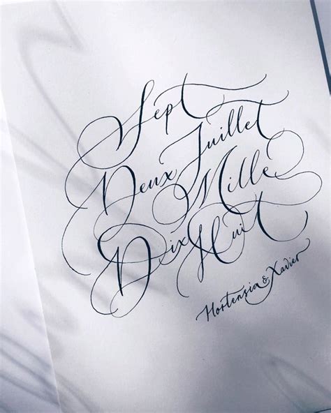 Calligraphie De Date De Mariage