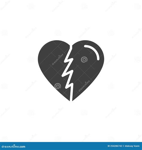 Broken Heart Vector Icon Stock Vector Illustration Of Pixel 254286742