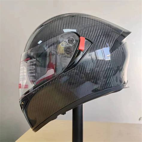 Casco Integral De Fibra De Carbono Casco De Carretera Lente Dual