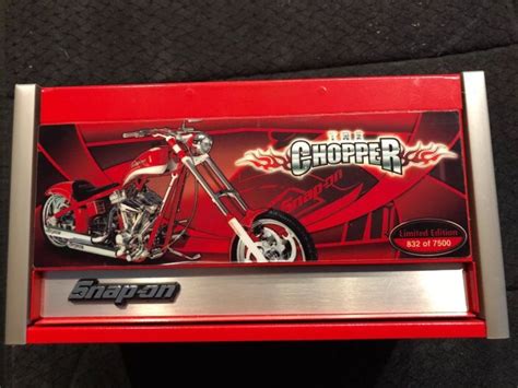 Snap On Tools Red Chopper Micro Miniature Tool Box Mini Top Chest 832 Of 7500 Antique Price