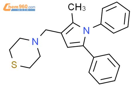 723296 61 5 Thiomorpholine 4 [ 2 Methyl 1 5 Diphenyl 1h Pyrrol 3 Yl Methyl] 化学式、结构式、分子式、mol