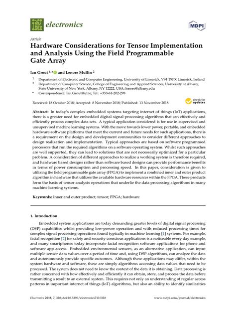 Tensor Fpga Pdf Computer Data Storage Field Programmable Gate Array