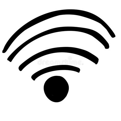 Black And White Of Wifi Icon Illustration Stock Illustration Illustration Of Internet Connect