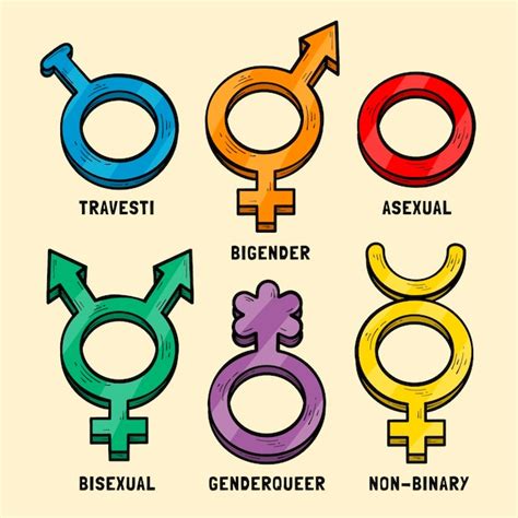 Collection De Symboles Lgbt Du Mois De La Fierté Dessinés à La Main